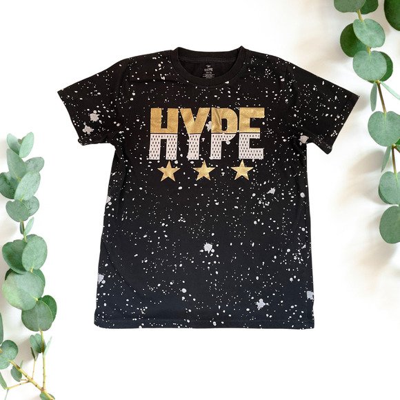S1OPE | Shirts & Tops | Sope Hype Tee Black Gold Paint Splatter Boys Size 1618 | Poshmark